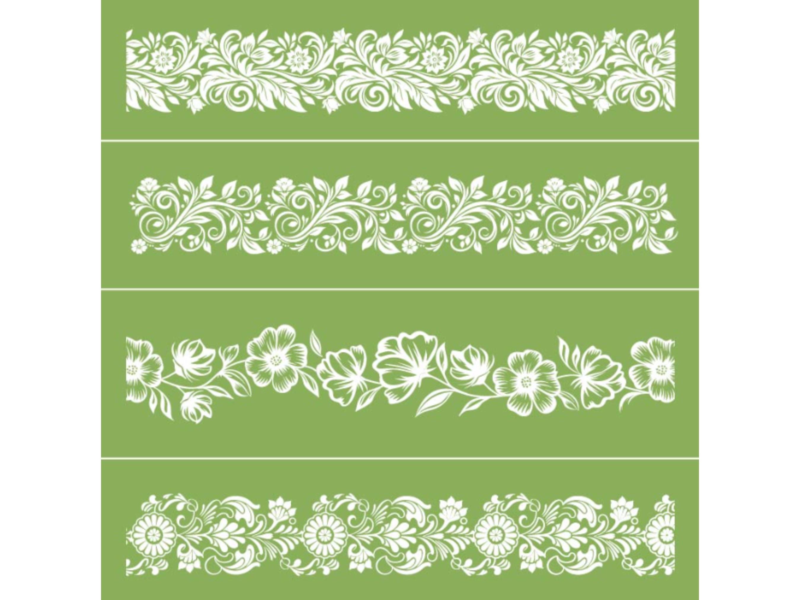 Magnolia Design Co.; Floral Borders - 11x11 Reusable Adhesive ...