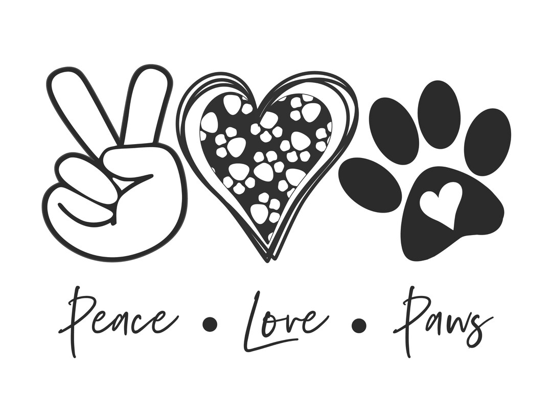 Magnolia Design Co.; Peace Love Paws Reusable Adhesive Silk-screen 8.5 ...