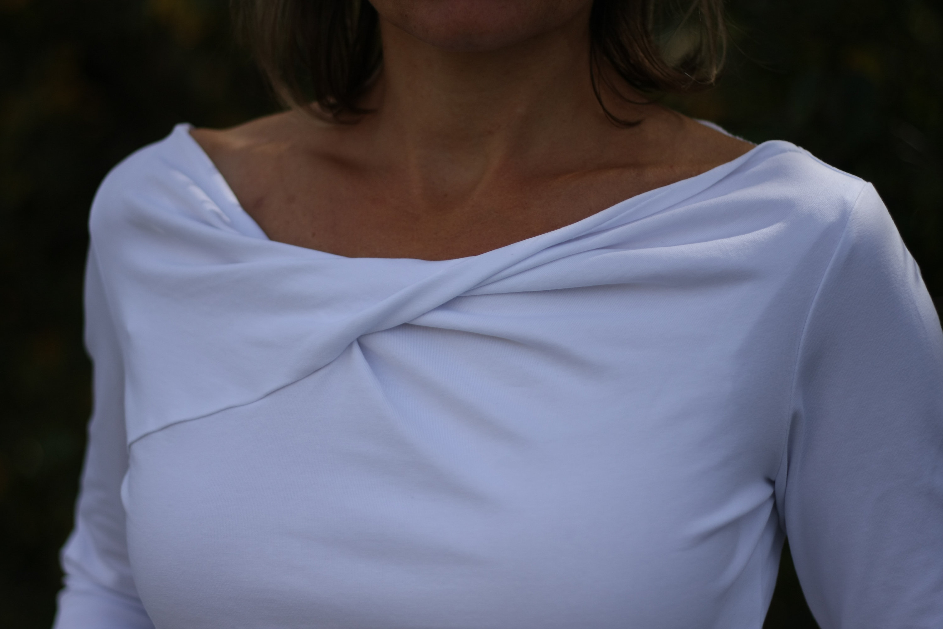 Draped Top / Tee PDF Sewing Pattern BOAT NECK + Tutorial - Etsy