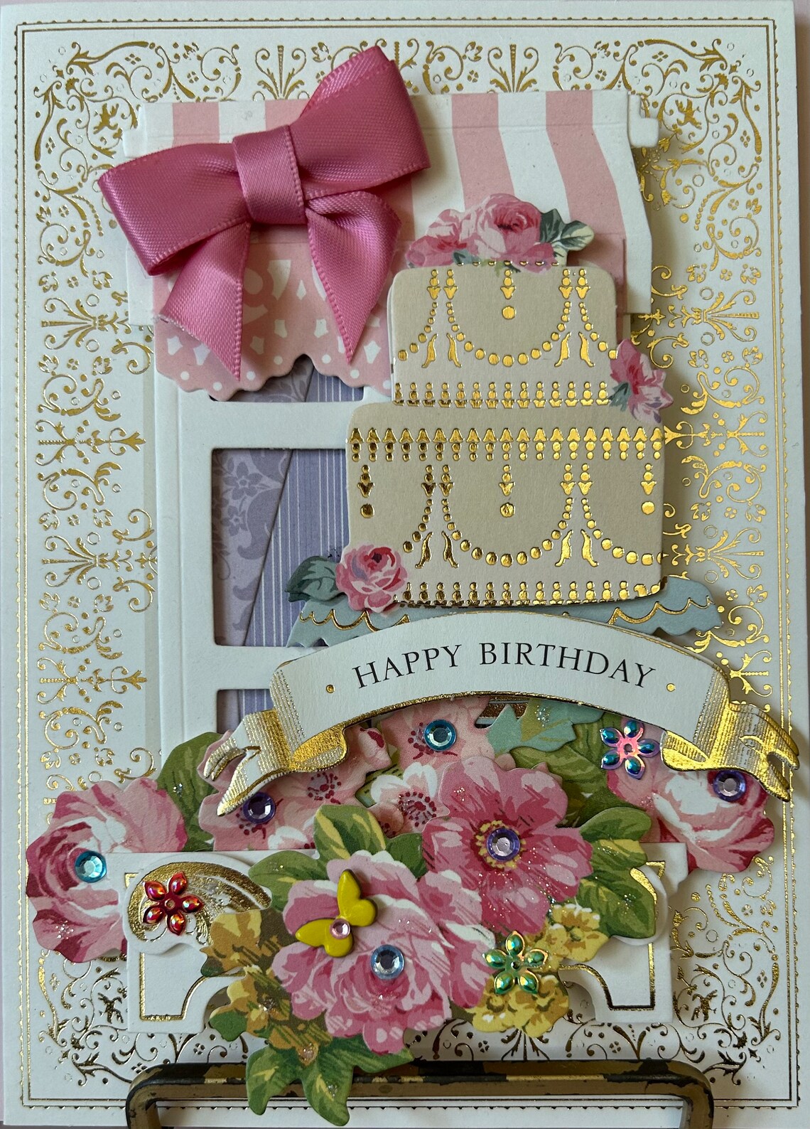 Charming Handmade Birthday Card With a Welcoming Window and Sill With ...