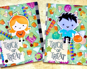 Kids Halloween Cards - Etsy