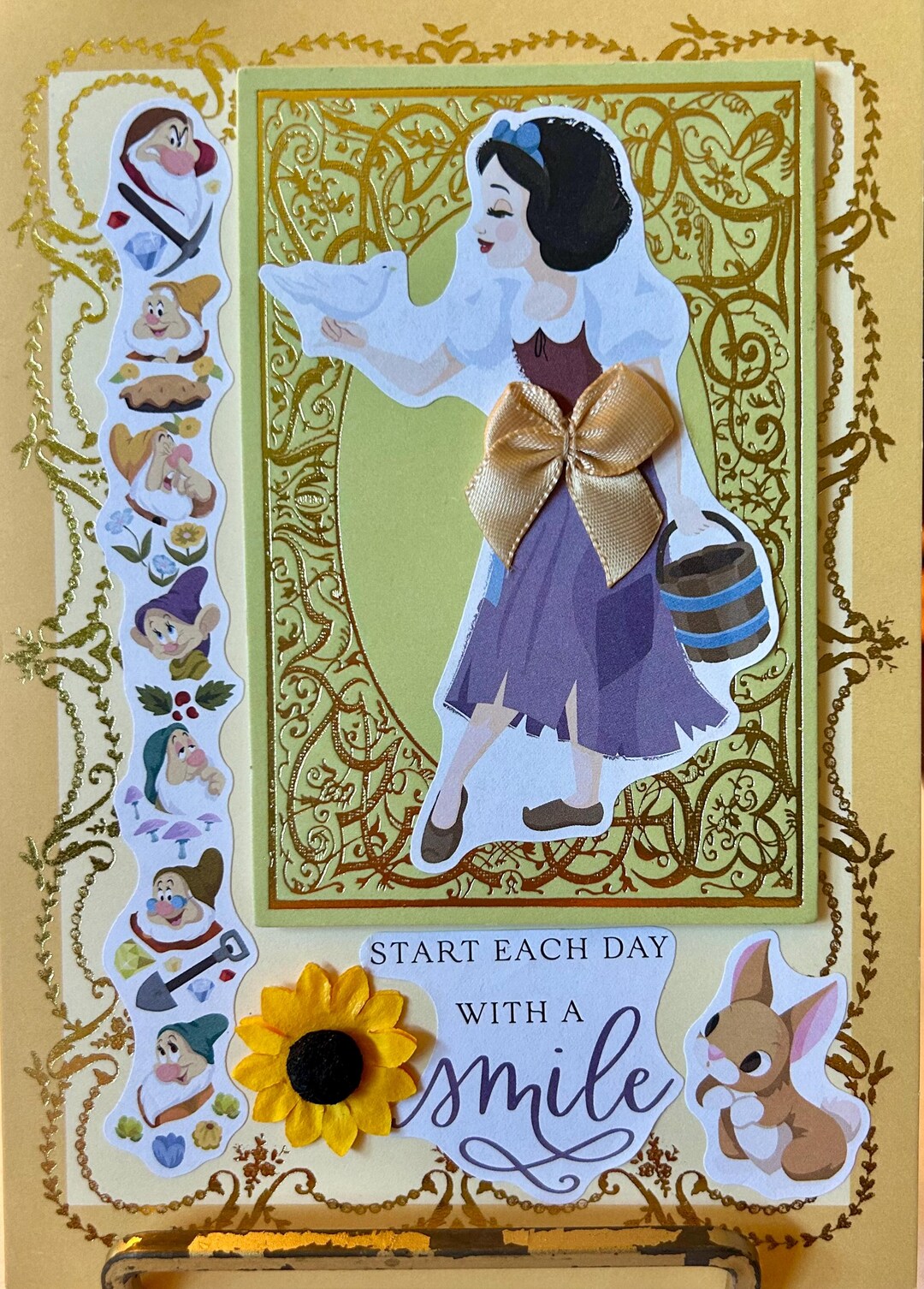 Disney Princess Snow White Birthday Card the Seven Dwarfs - Etsy