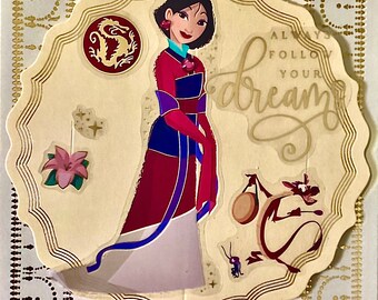 Mulan Birthday Card | Etsy