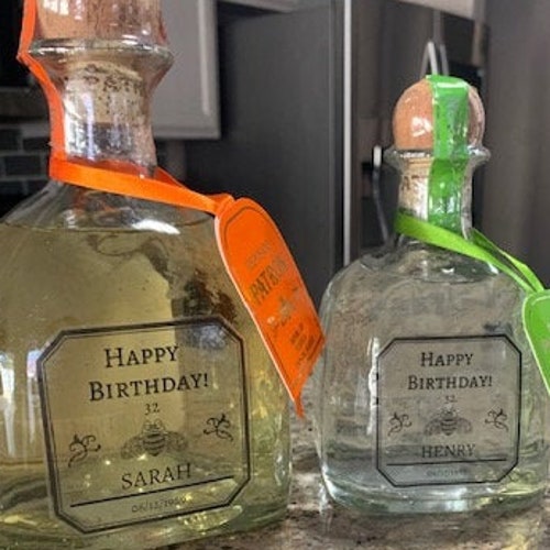 Custom Patron Label Liquor Label Birthday Bottle Labels - Etsy