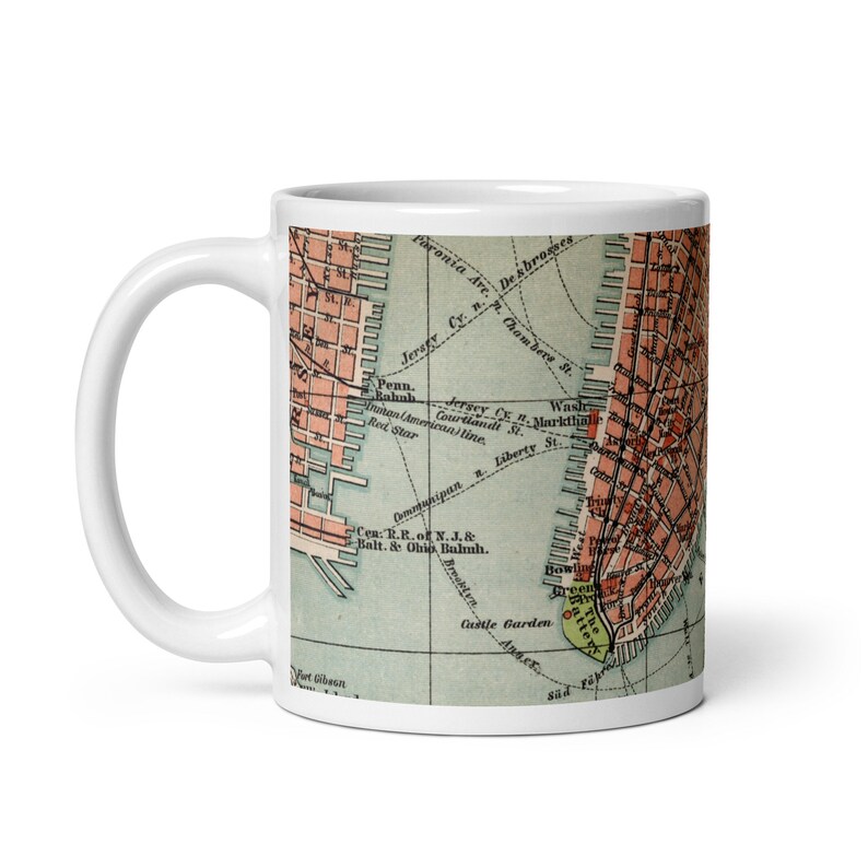 New York City in 1905: Coffee and Tea Mug With Vintage City Map, Gift ...