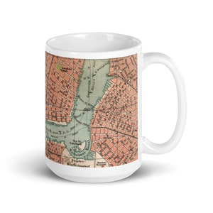 New York City in 1905: Coffee and Tea Mug With Vintage City Map, Gift ...