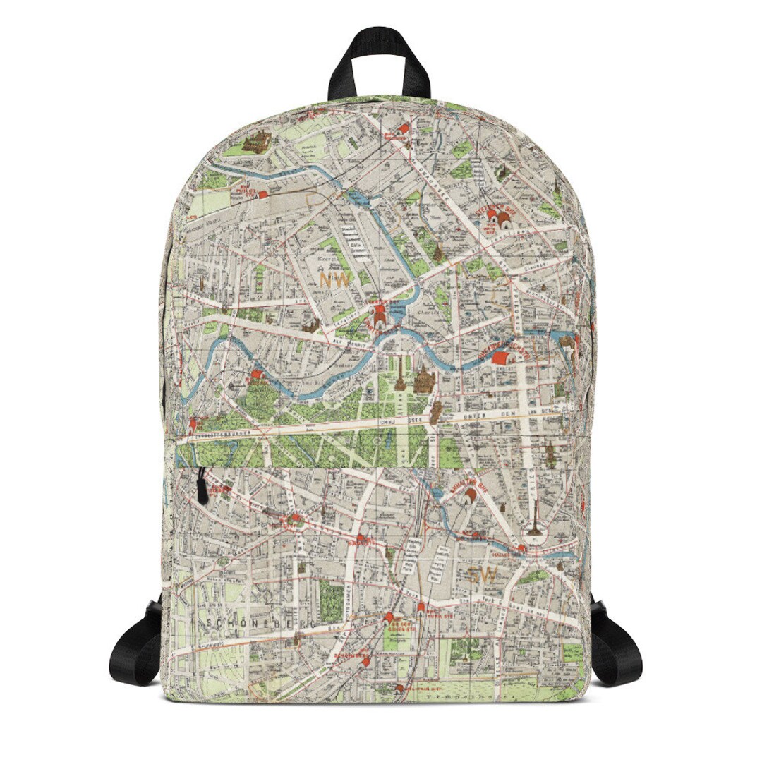 Berlin: Backpack With Historical City Map 1905 - Etsy