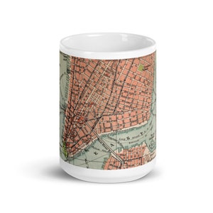 New York City in 1905: Coffee and Tea Mug With Vintage City Map, Gift ...