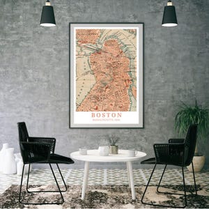 Boston 1894: Printable Wall Art, Travel Poster, Home Decor Historical ...