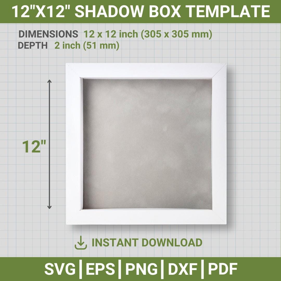 Shadow Box Frame Template, Bundle,diy, Square, Cardstock Frame Svg ...