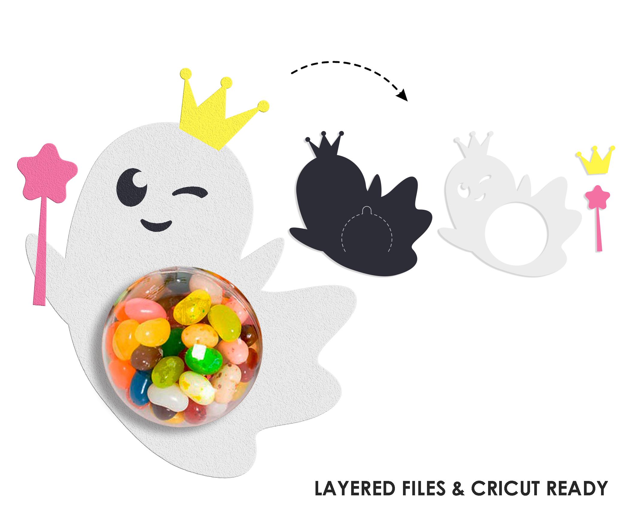 6x Ghost Candy Dome Svg, Halloween Candy Holder Svg, Instant Download ...