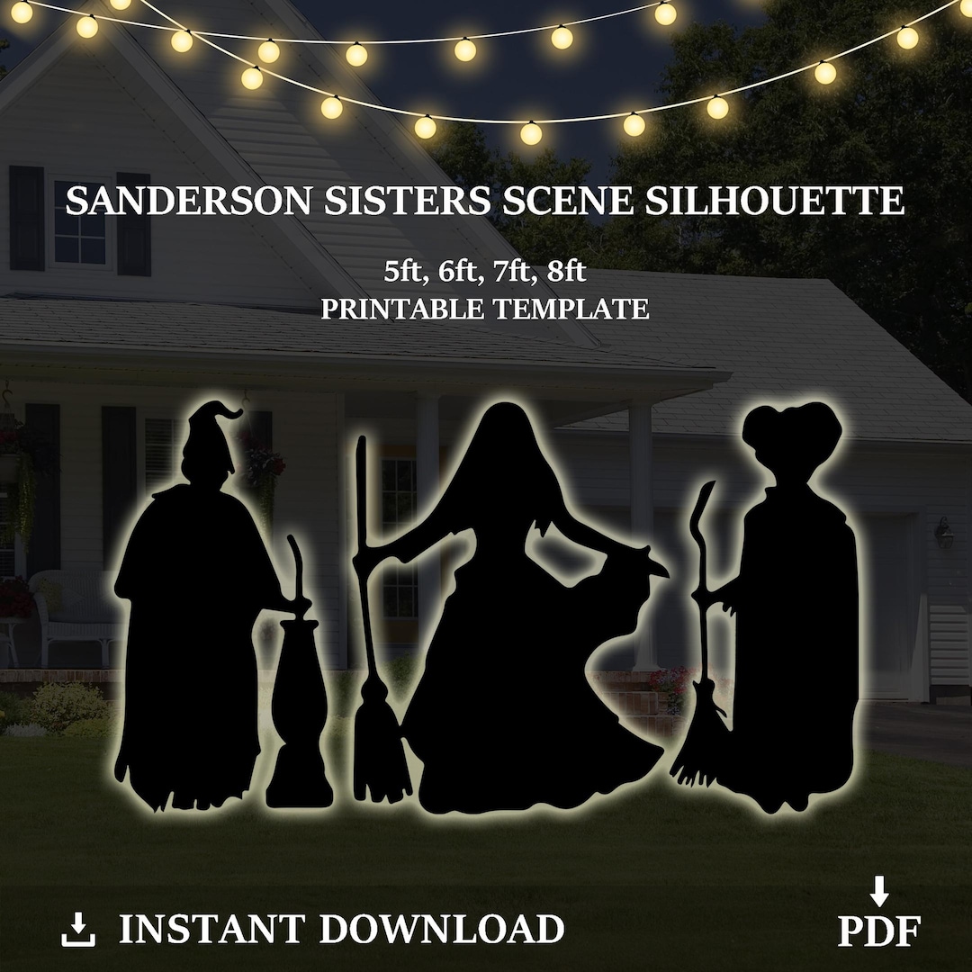 Sanderson Sisters Silhouette Scene Lawn Decor, Life Size, Halloween ...