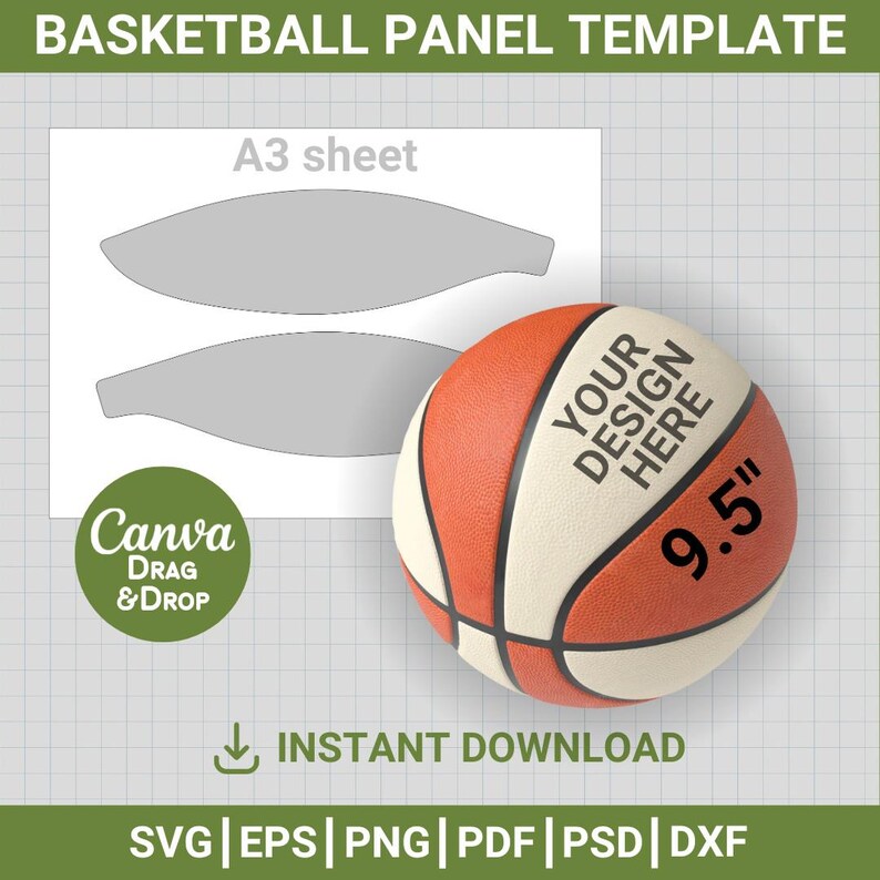 Sport Ball Panel Template, BUNDLE, Basketball Panel, Football Panel ...