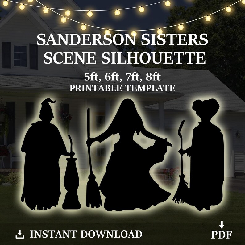 Sanderson Sisters Silhouette Scene Lawn Decor, Life Size, Halloween ...