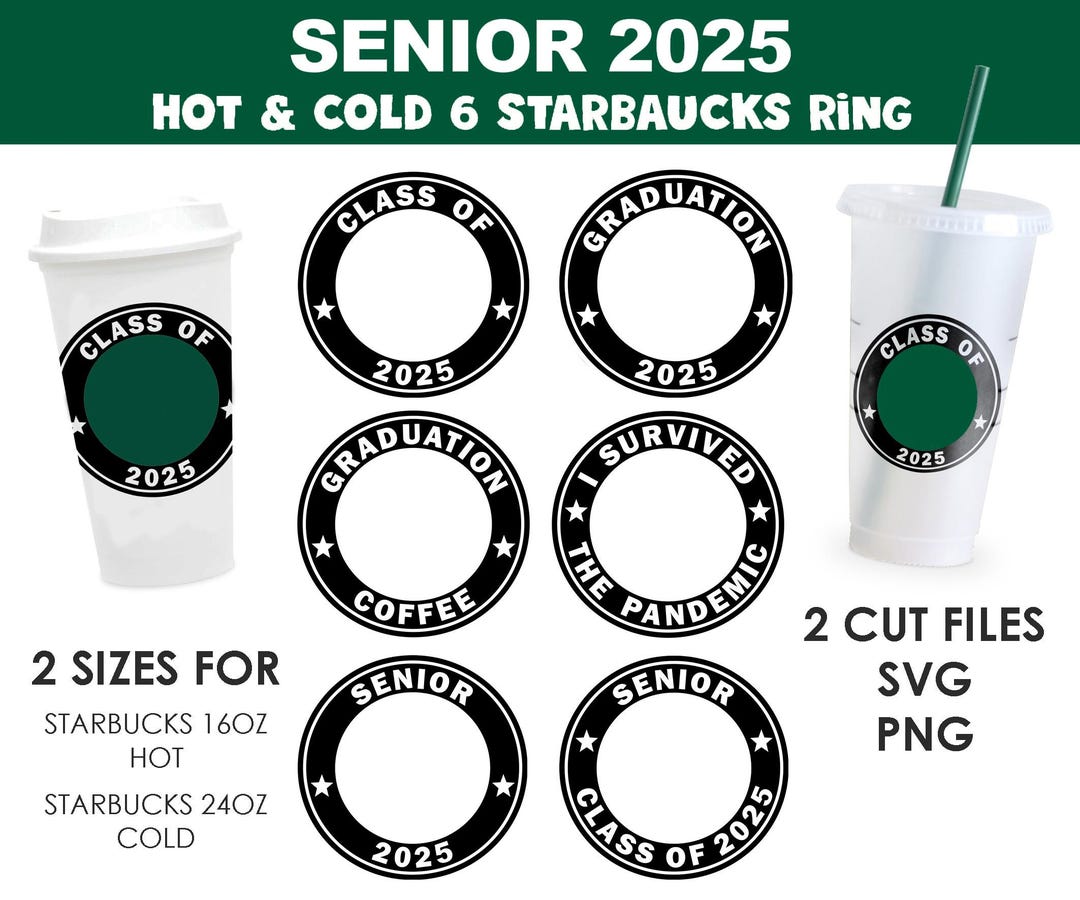 Graduation Starbucks Ring Bundle Svg, Png, Graduation 24oz Acrylic Cup ...