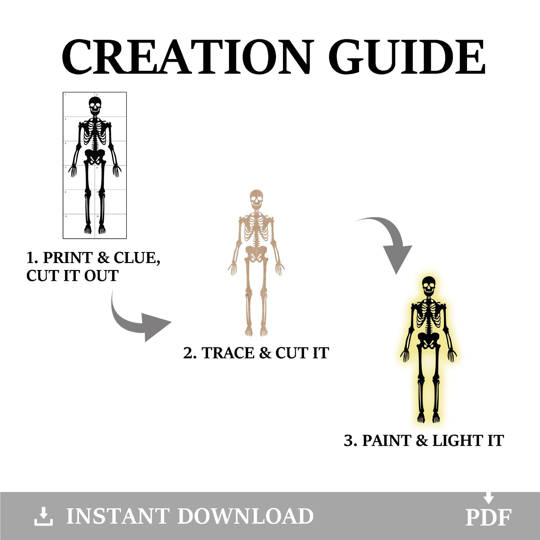 Skeleton Silhouette Scene Lawn Decor, Life Size, Halloween Outdoor ...