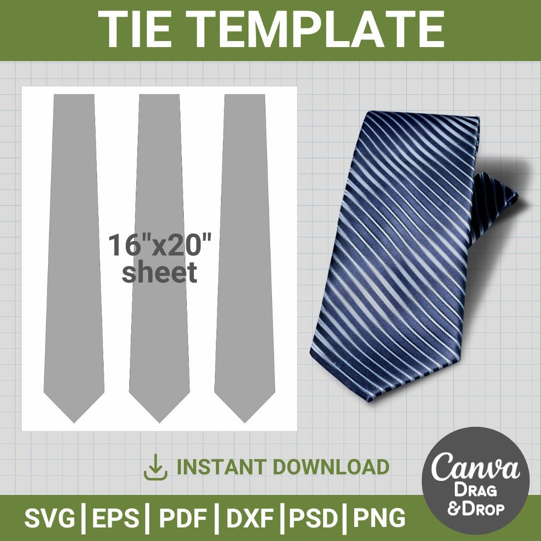 Tie Template, Custom, Tie Sublimation Blank Template, Svg, Png, Canva ...