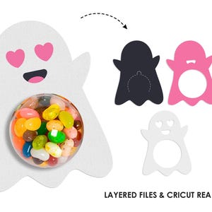 6x Ghost Candy Dome Svg, Halloween Candy Holder Svg, Instant Download ...