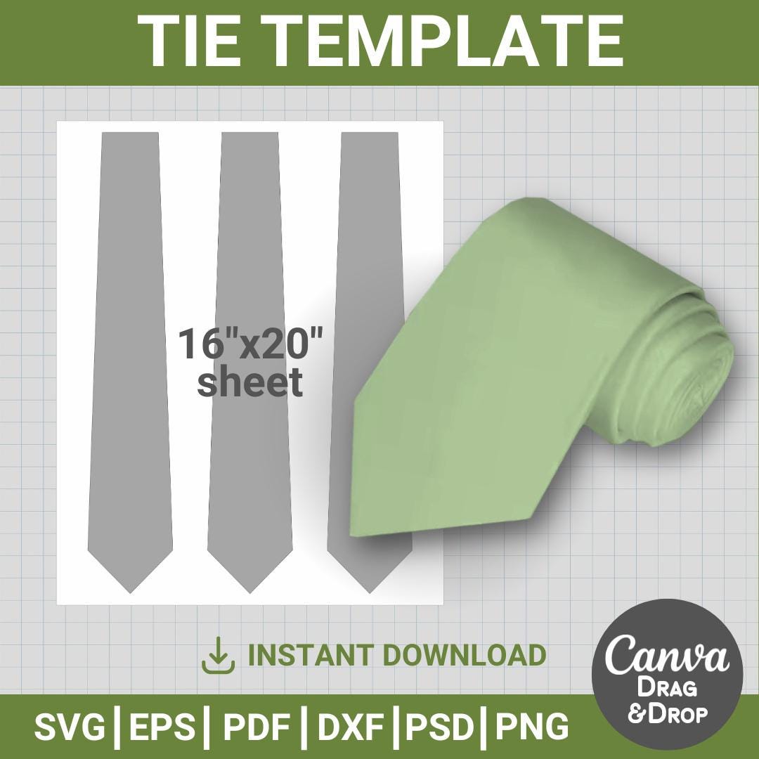 Tie Template, Custom, Tie Sublimation Blank Template, Svg, Png, Canva ...
