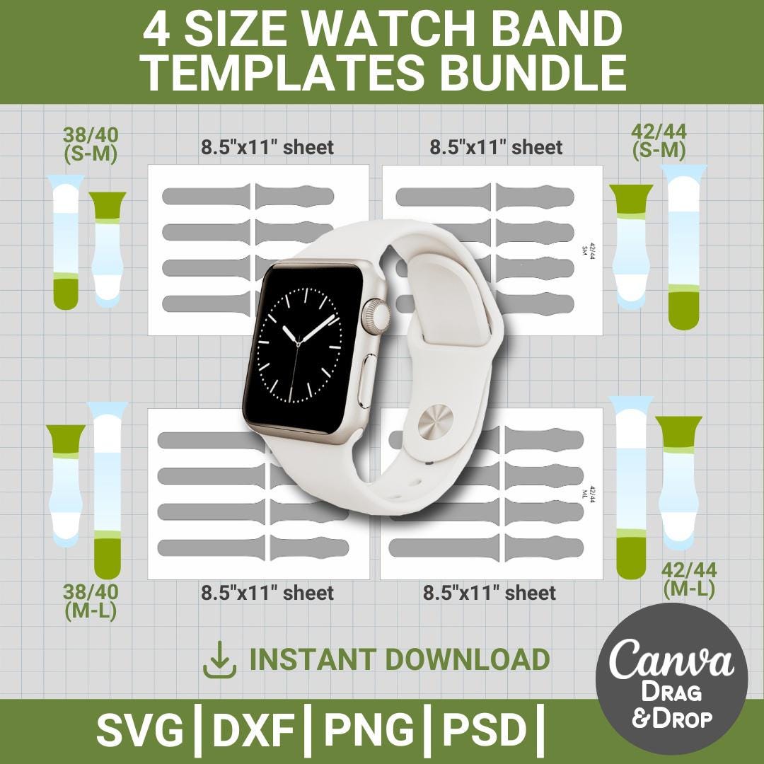 Watch Band Template, Bundle, Watch Band Jig Blank Template, Watch Strap ...