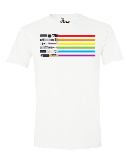 Rainbow Lightsaber Shirt All Colors Starwars Lightsabers Etsy Canada