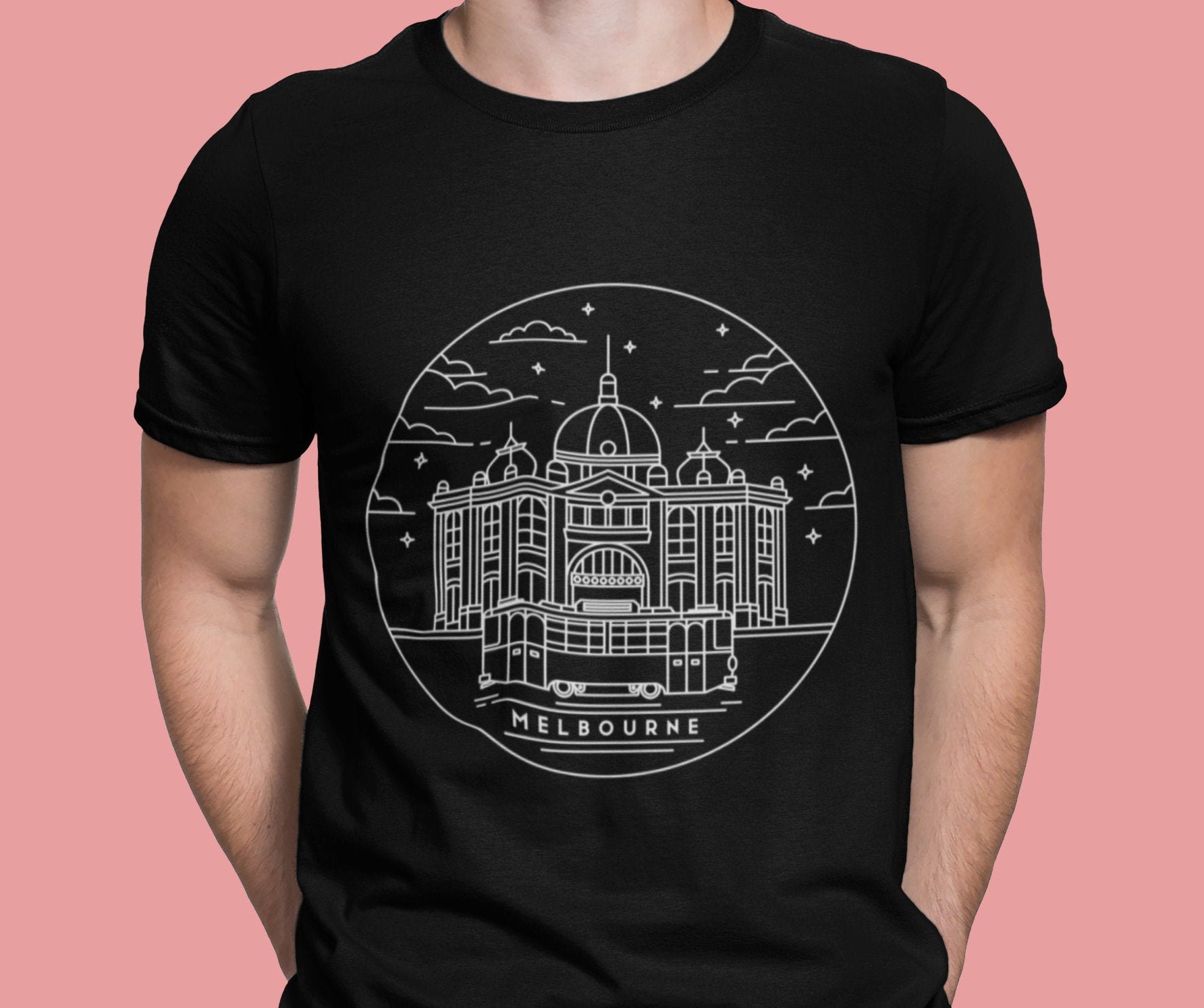 Melbourne Flinders Street Station T-shirt | Melbourne Tram T-shirt ...