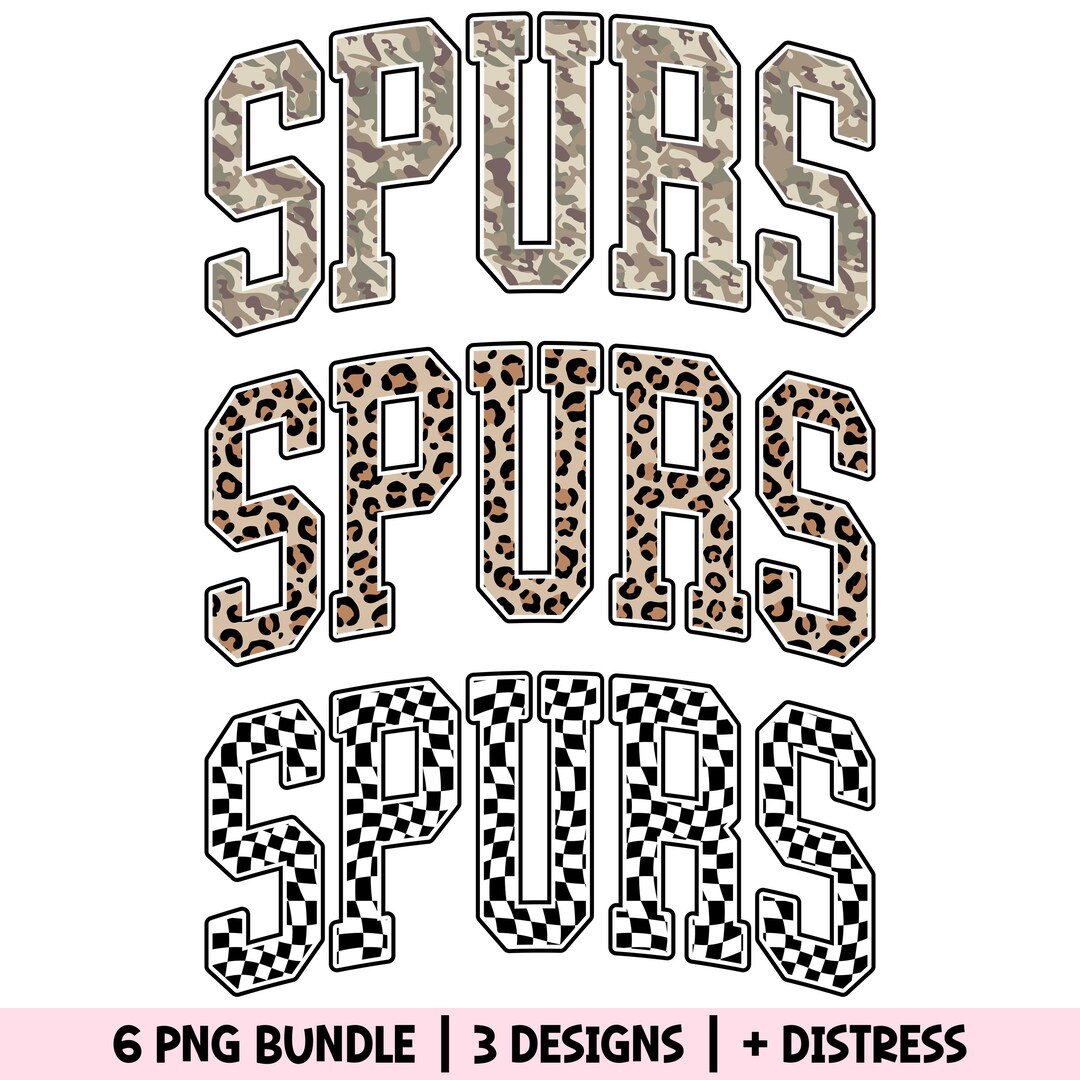 Spurs PNG Mascot Sublimation Bundle Camo Leopard Checker Camouflage ...