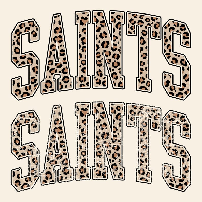 Saints PNG Mascot Sublimation Bundle Camo Leopard Checker Camouflage ...