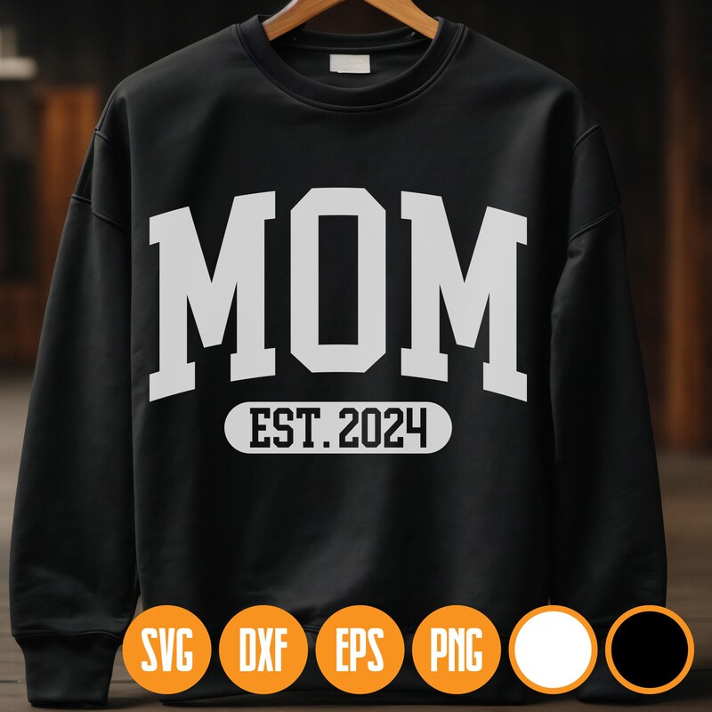 Mom Est Svg - Etsy