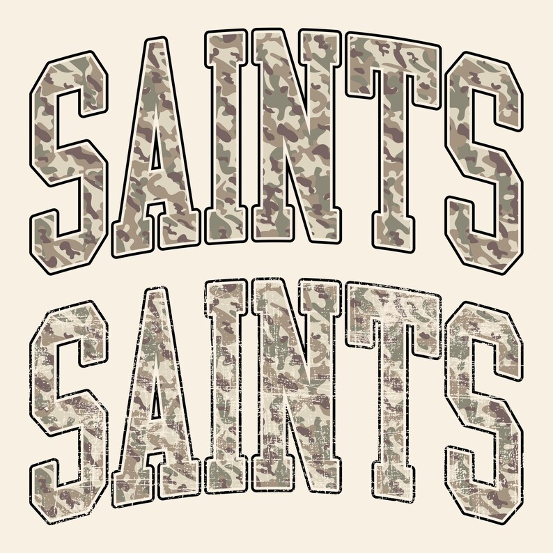 Saints PNG Mascot Sublimation Bundle Camo Leopard Checker Camouflage ...