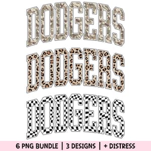 Dodgers PNG Mascot Sublimation Bundle Camo Leopard Checker Camouflage ...
