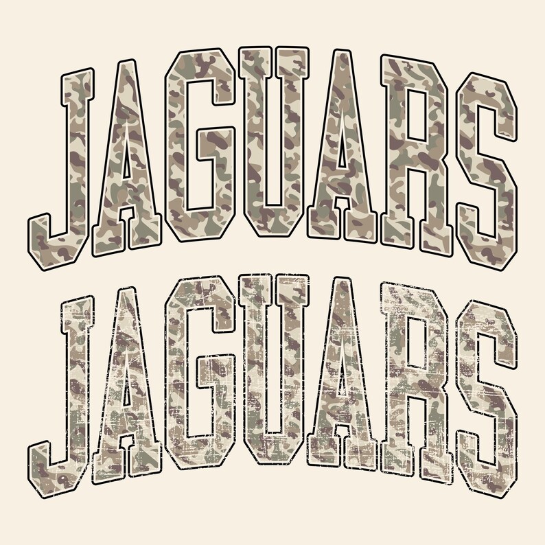 Jaguars PNG Mascot Sublimation Bundle Camo Leopard Checker Camouflage ...