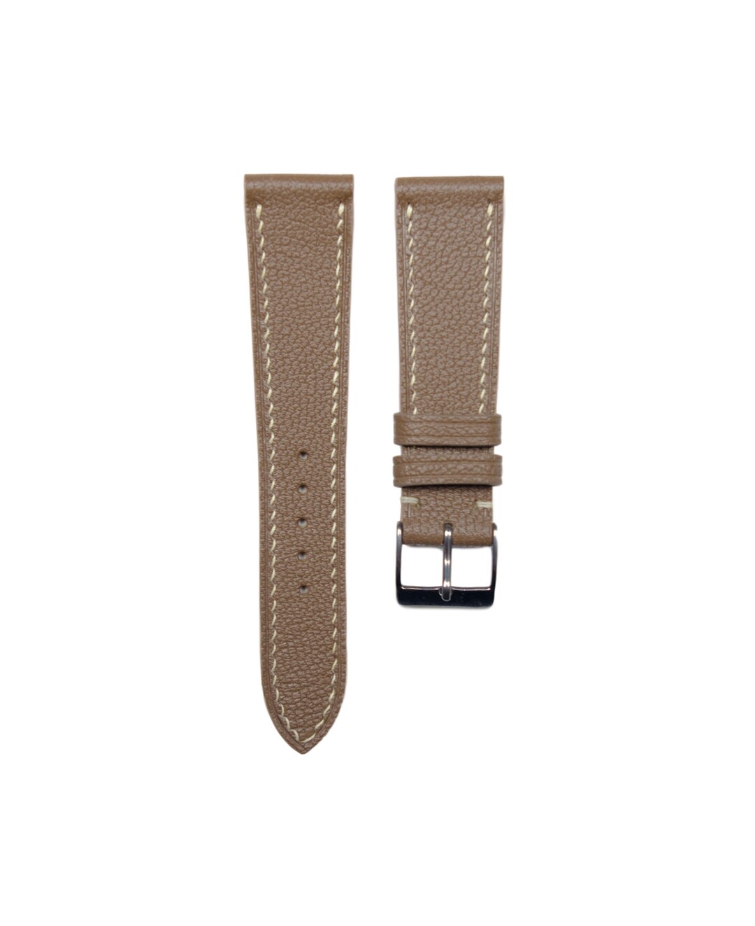 Dark Taupe French Goat Leather Strap - Handmade Leather Watch Strap ...