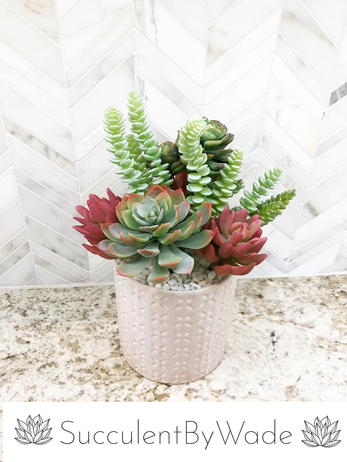 Beautiful faux succulent arrangement | Etsy