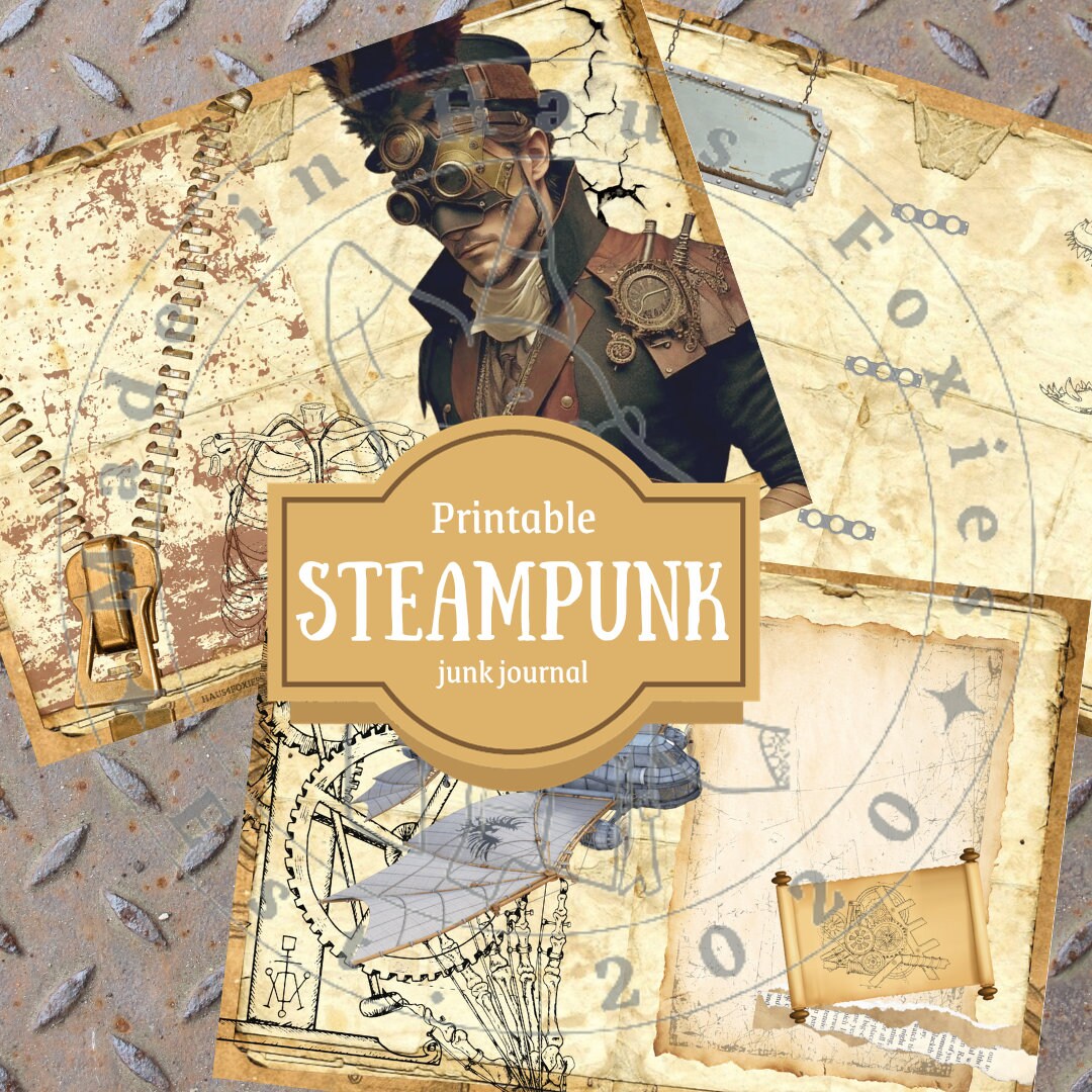 STEAMPUNK Journal Kit Digital Download, STEAMPUNK Junk Journal, Digital ...