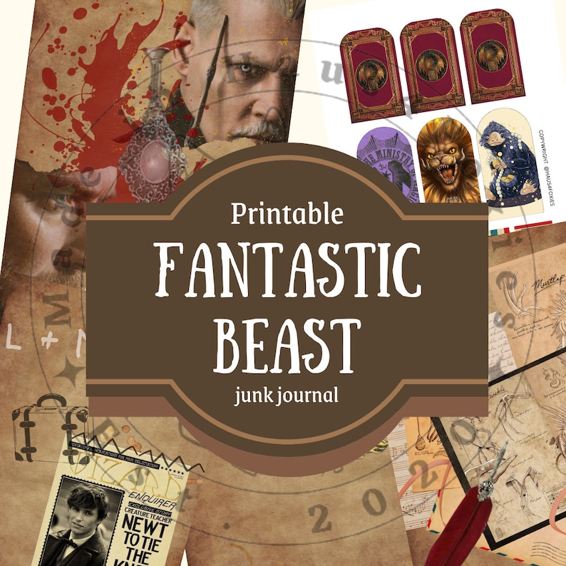 Fantastic Beast Journal Printable FULL SET Digital Downloads,digital ...