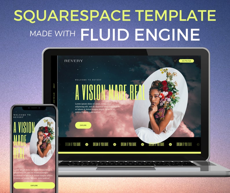 Revery Squarespace Fluid Engine Template for Coaches, Course Creators, Podcasters, Leaders, and ...