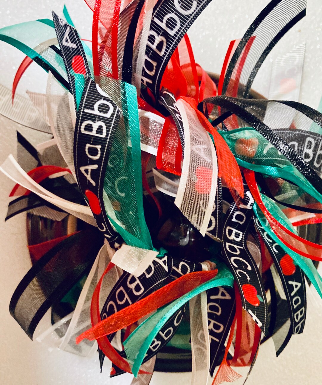 Back to School Ribbon Scrunchie, Gift for a Girl, Gift for a Teacher ...