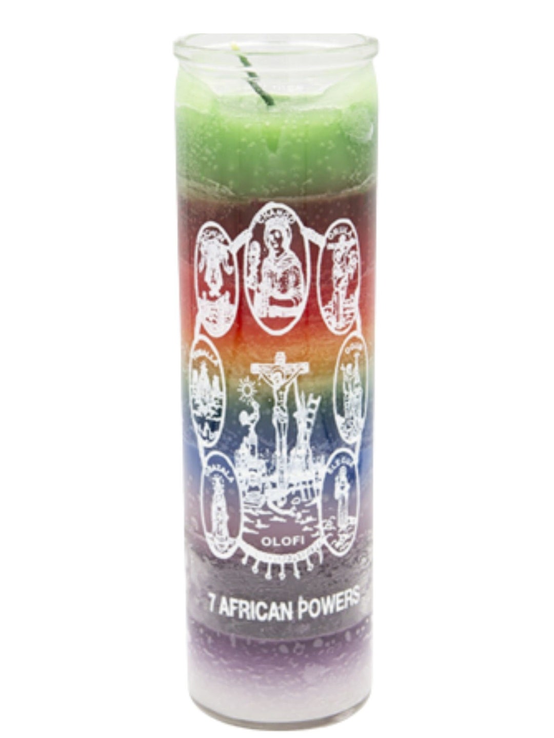 7 African Powers Candle 7 Day Santeria Orisha Prayer Candle - Etsy