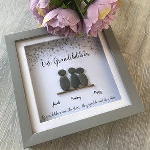 Pebble Art Grandchildren, Pebble Art Grandparents,pebble Family Art ...