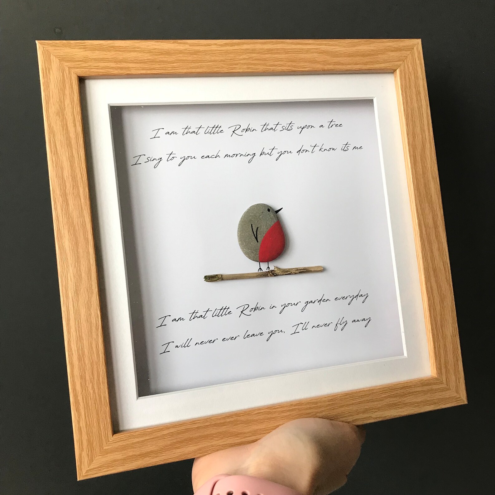 Robin Frame, Robin Pebble Art, Theres a Little Robin, the Robin Poem ...