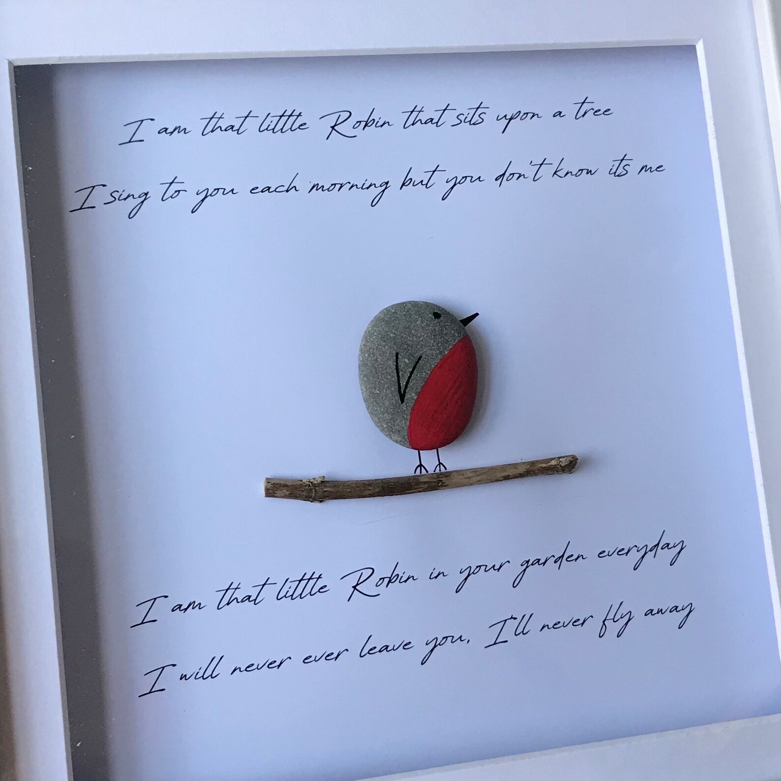 Robin Frame, Robin Pebble Art, Theres a Little Robin, the Robin Poem ...