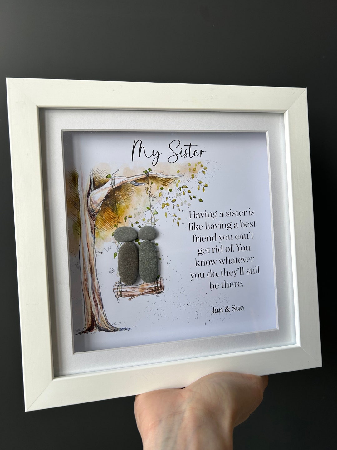 Sisters Pebble Art, Pebble Sisters, Sisters Rock Art, Twin Sister Gifts ...