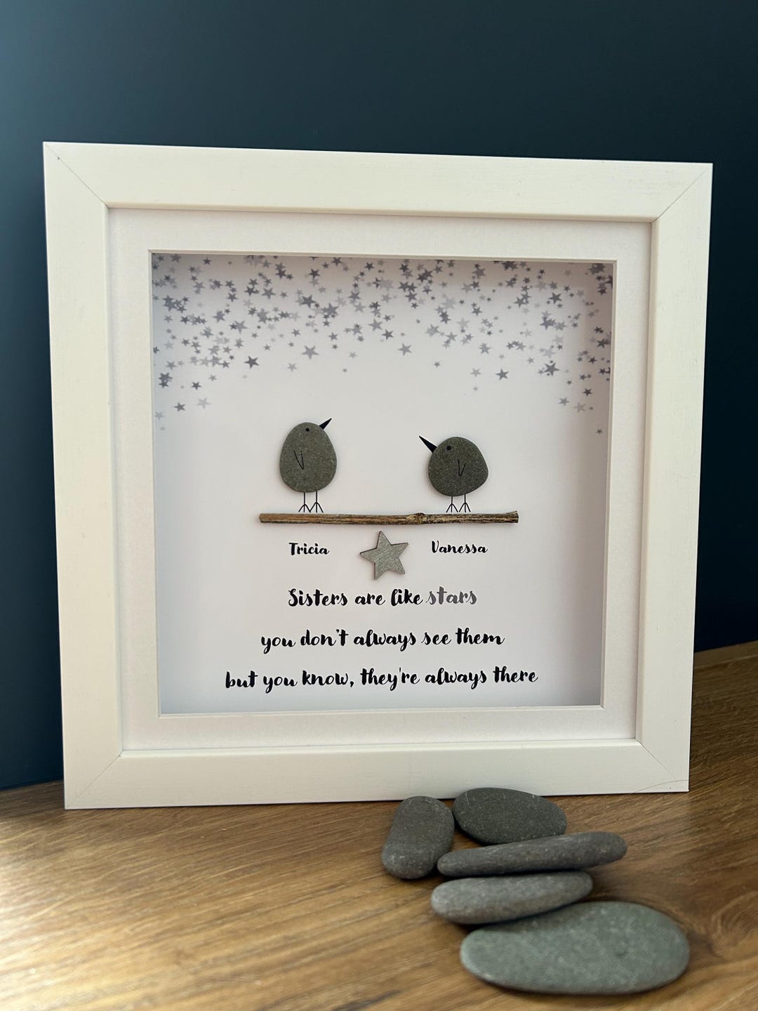 Handmade Sister Gift, Unique Pebble Picture, Gift for Sister ...