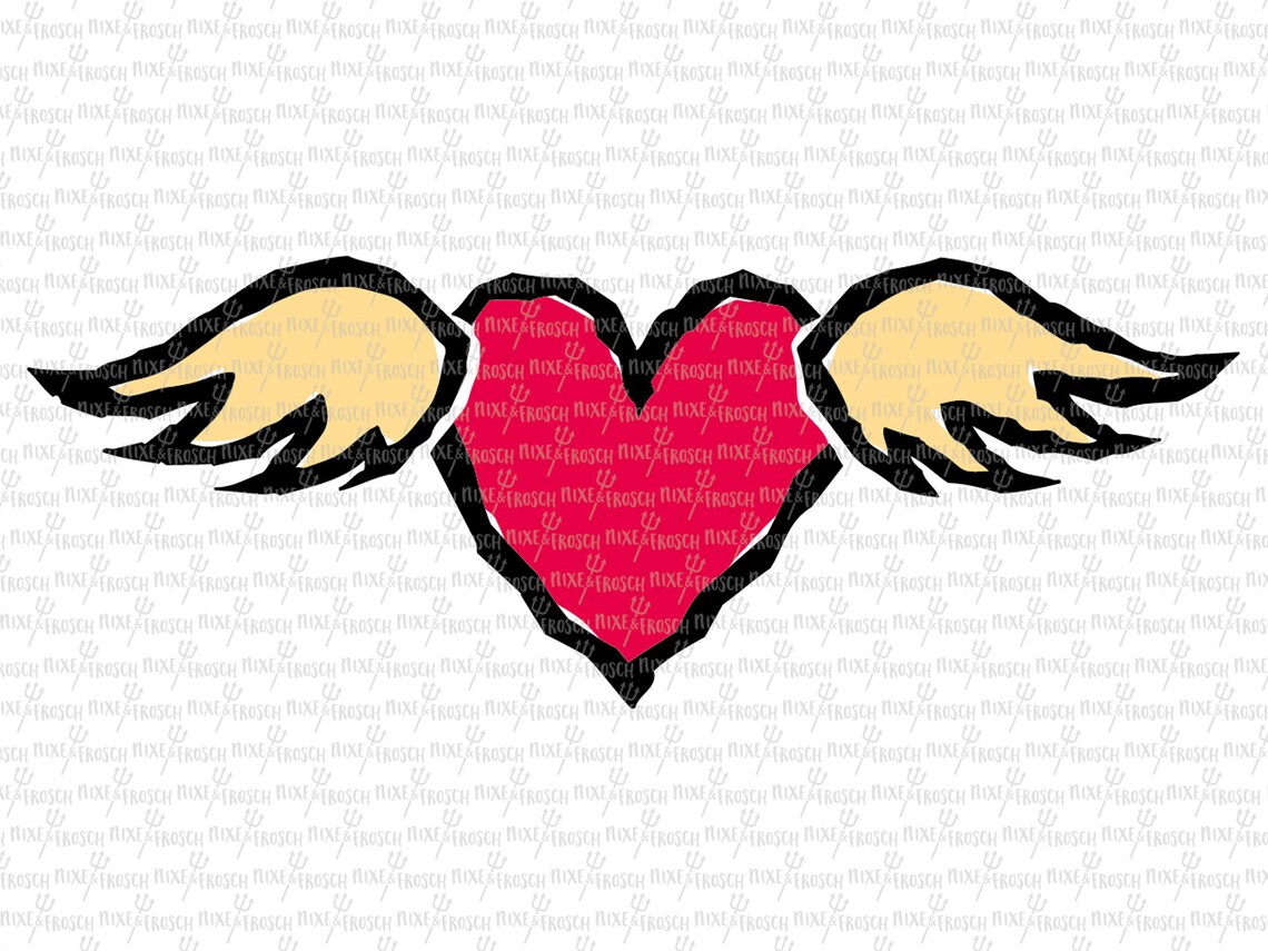 Flying Heart, Digital File, Cut File, SVG, PNG, PDF, Plotterdatei ...