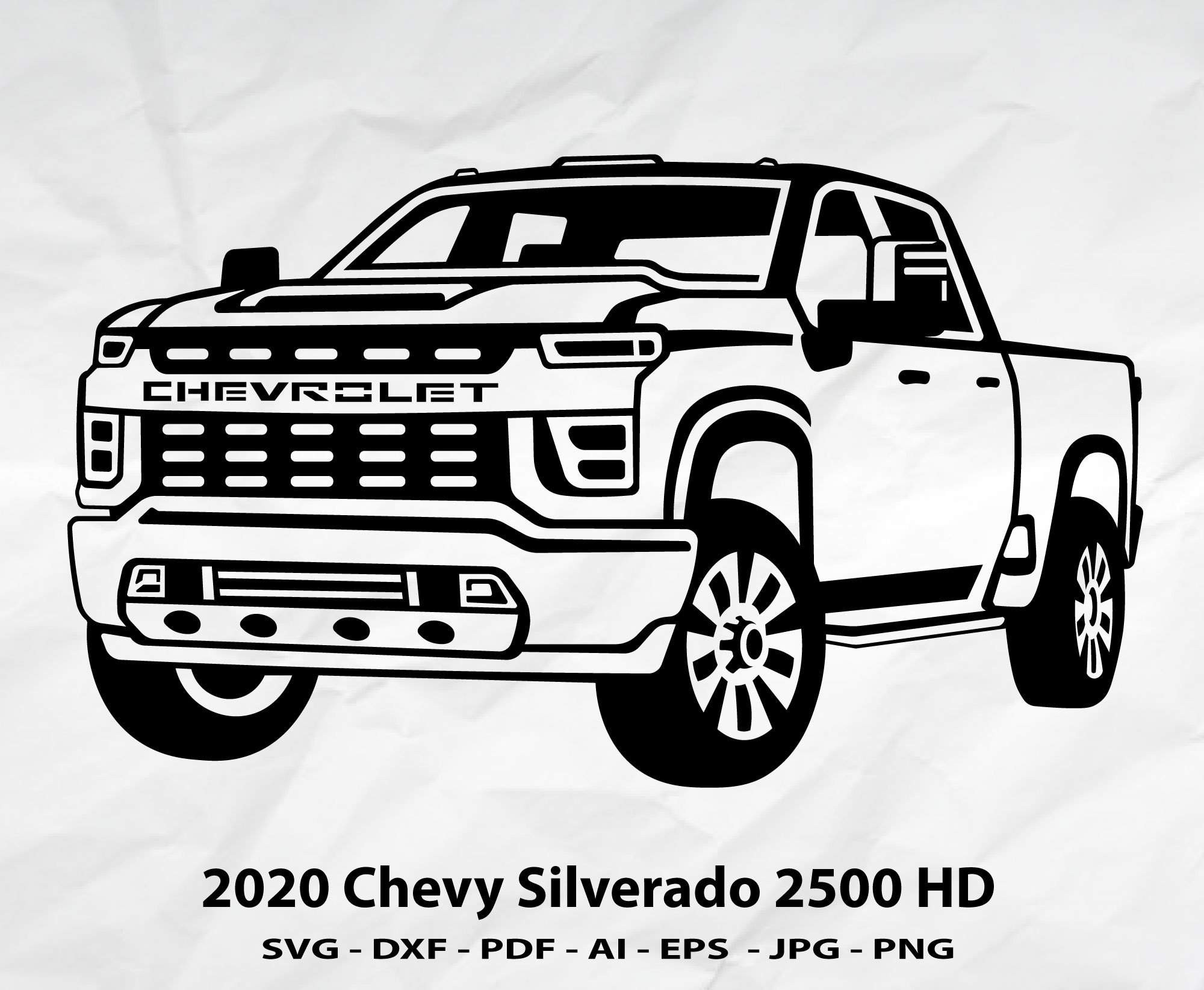 2020 Chevy Silverado 2500 HD svg Pickup svg Car svg | Etsy