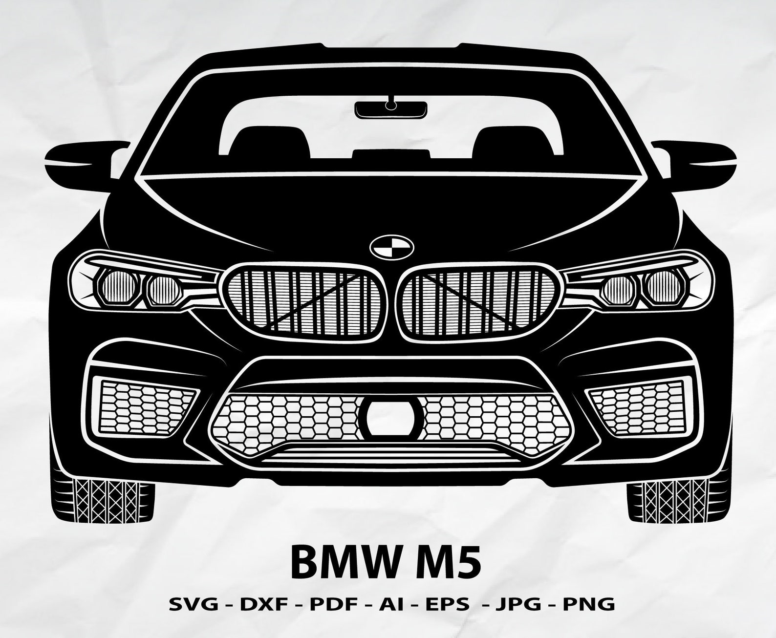 BMW M5 Silhouette Luxury Car SVG Ai png dxf eps Vector | Etsy