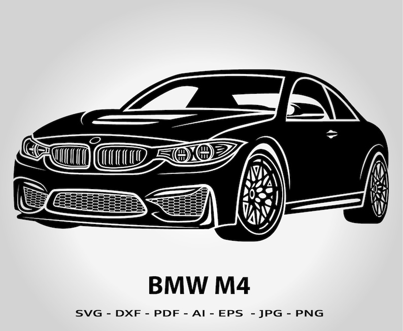 Bmw M4 Silhouette Bmw Svg Car Svg Luxury Car Svg Sport Etsy