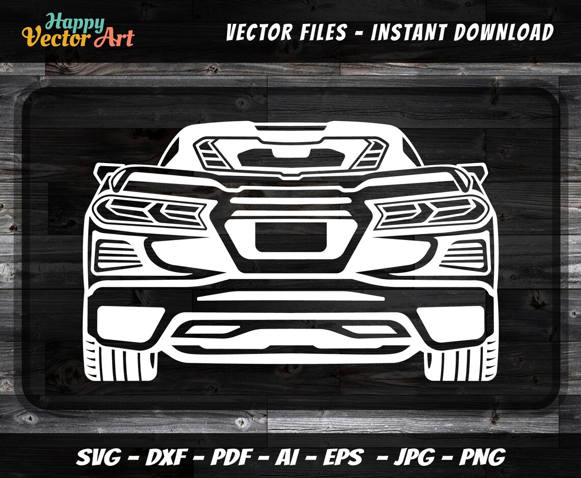 Chevrolet Corvette C8 Back SVG Chevrolet Svg Corvette Svg | Etsy