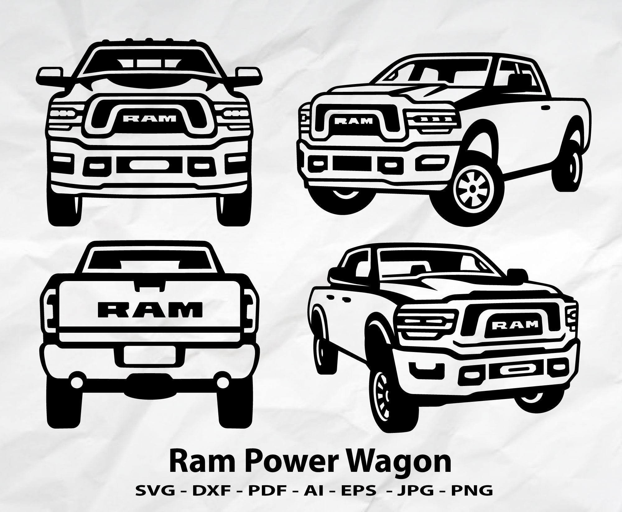 Ram Power Wagon svg Ram Pickup svg Car SVG Dodge SVG Truck | Etsy